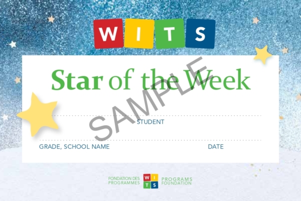WITS Star of the Week Cards - WITS Programs Foundation Store